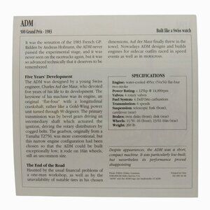 ADM | Other | Adm 50 Switzerland 983 Grand Prix Competition Motorcycle ...